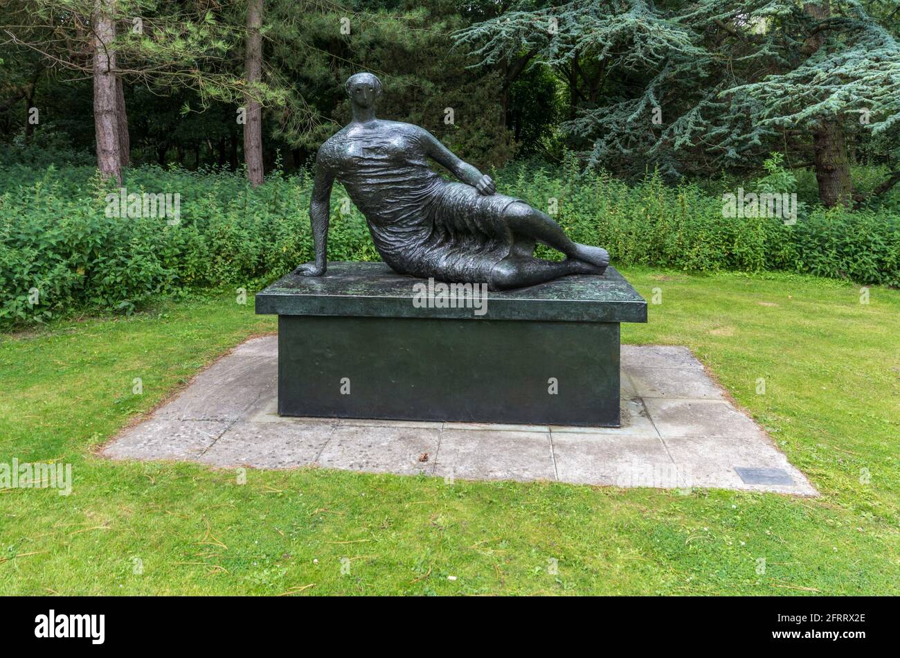 Draped Reclining Woman 1957-58, a sculpture by Henry Moore, outside the ...