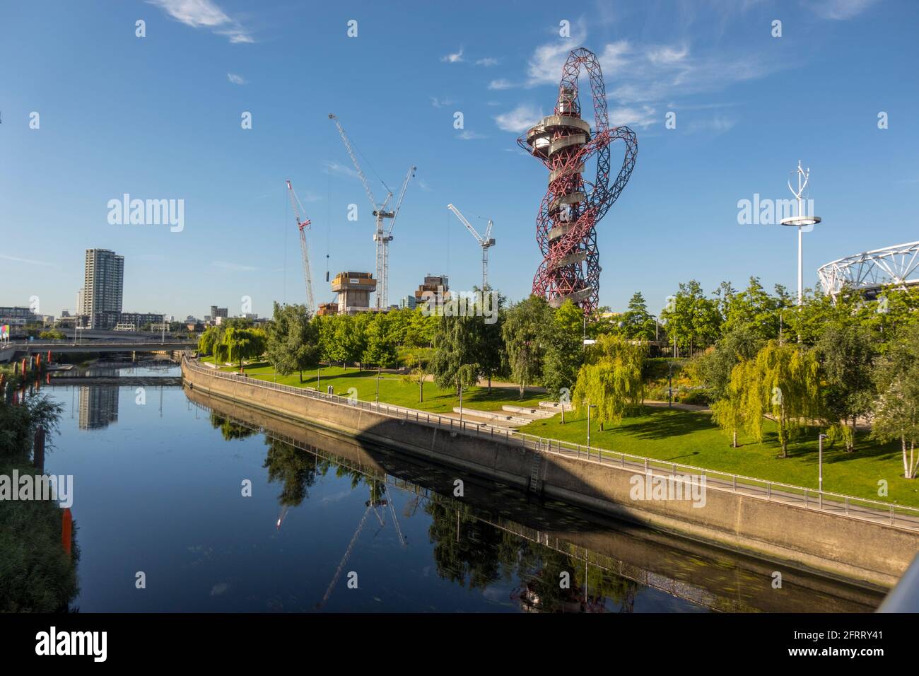 The ArcelorMittal tower or ArcelorMittal Orbit adjacent to the London ...
