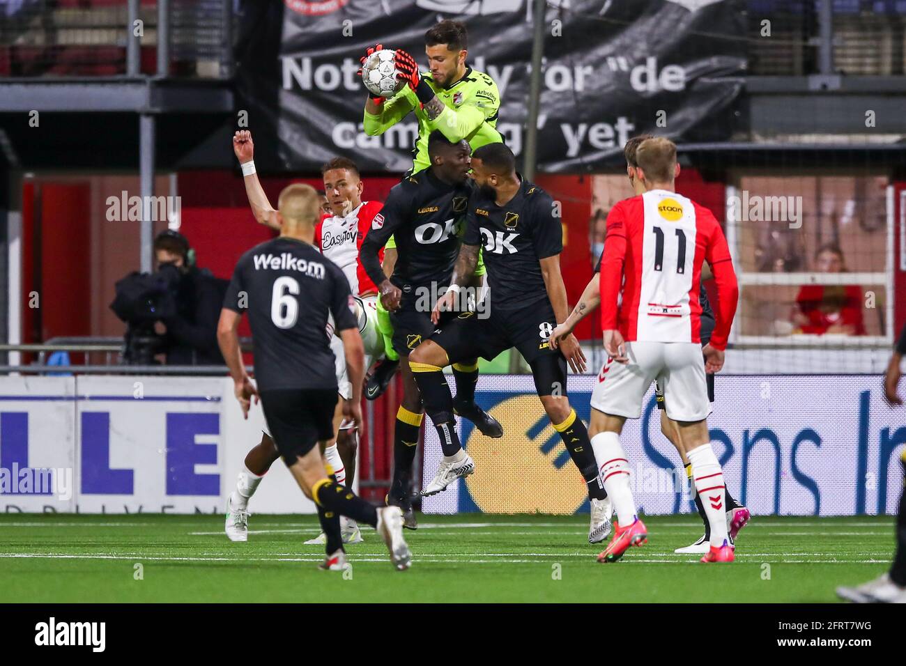 EMMEN, NETHERLANDS - MAY 20: goalkeeper Michael Verrips of FC Emmen ...
