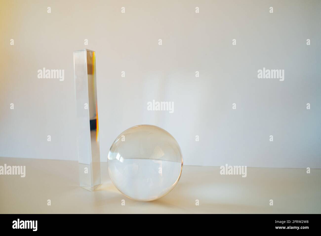 Geometric crystals on white background. Front view Stock Photo - Alamy