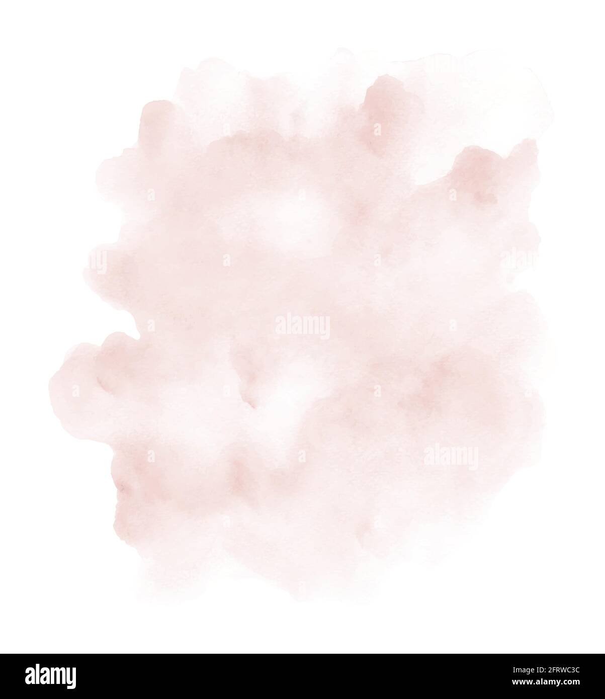 Abstract light pink watercolor stain shape. Cloud isolated element by ...