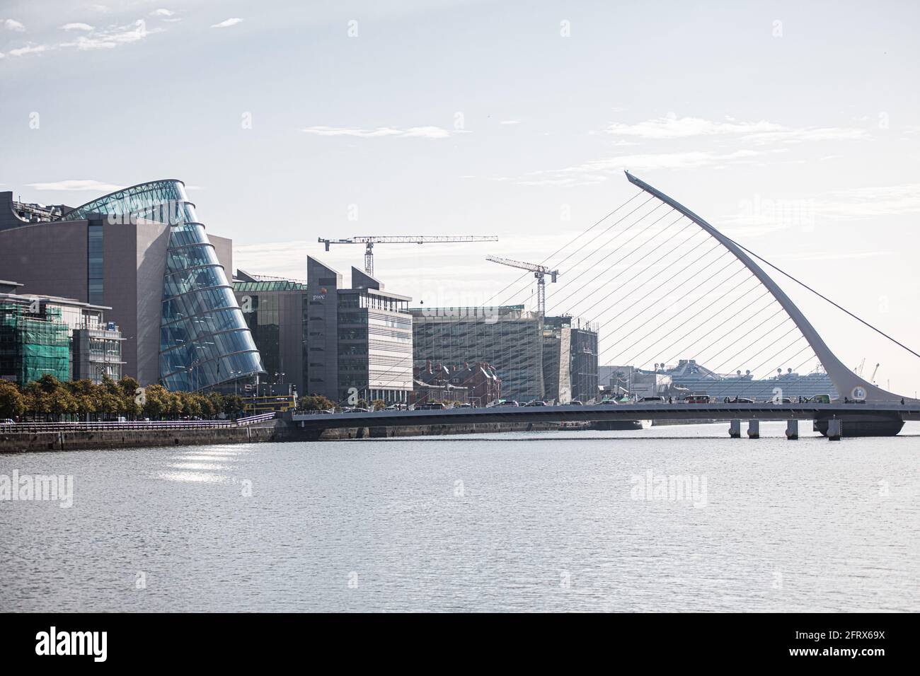 Samuel Beckett Bridge over the river Liffey, Dublin, Ireland Stock ...