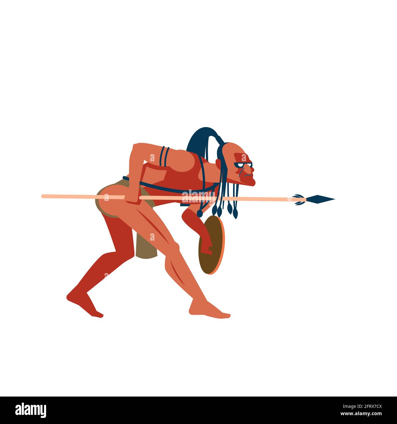 Hunter native people of African tribes, Australian and American ...