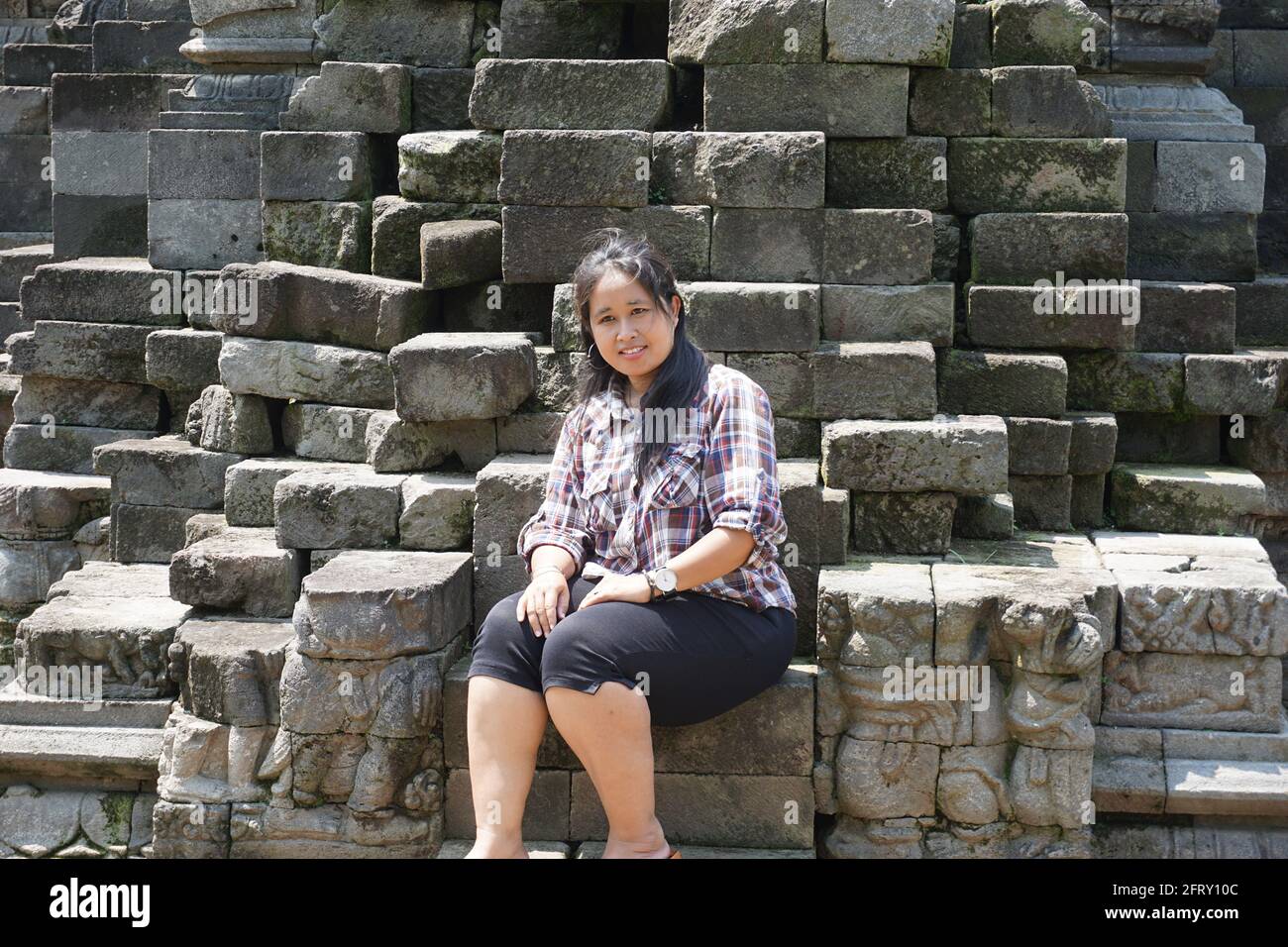 Kediri, East Java Indonesia - March 15th, 2021: Visitor with surowono ...