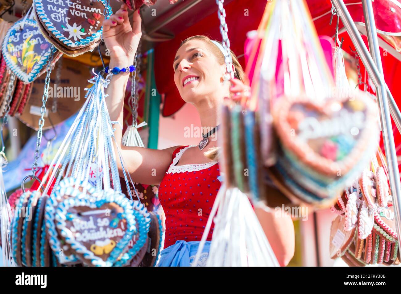 Woman female dirndl oktoberfest hi-res stock photography and images - Alamy