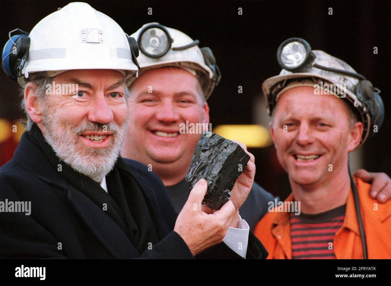 Professor Ross Harper, chairman of Mining Scotland Ltd, holds up the ...