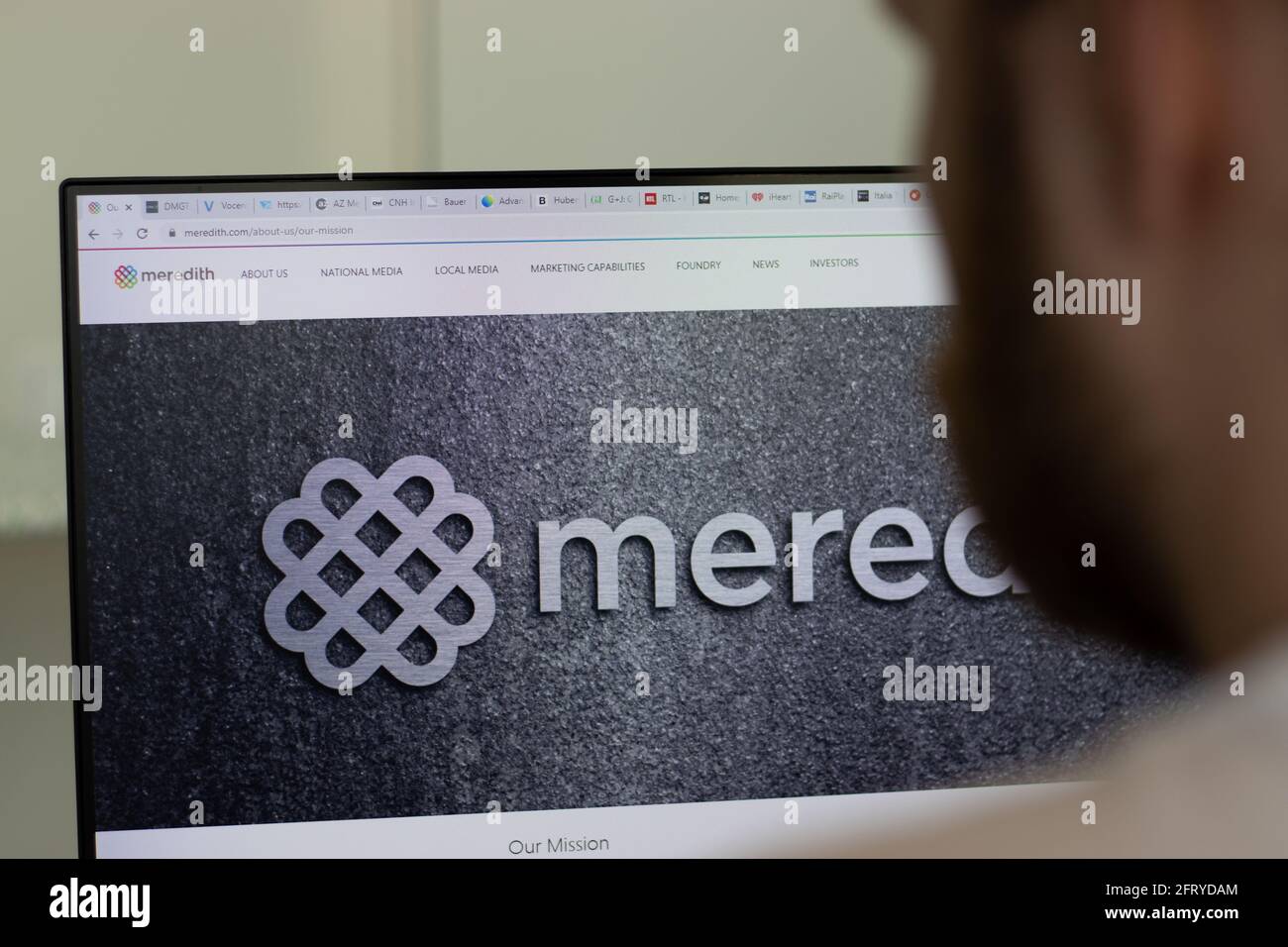 New York, USA - 1 May 2021: Meredith Corporation company website on ...