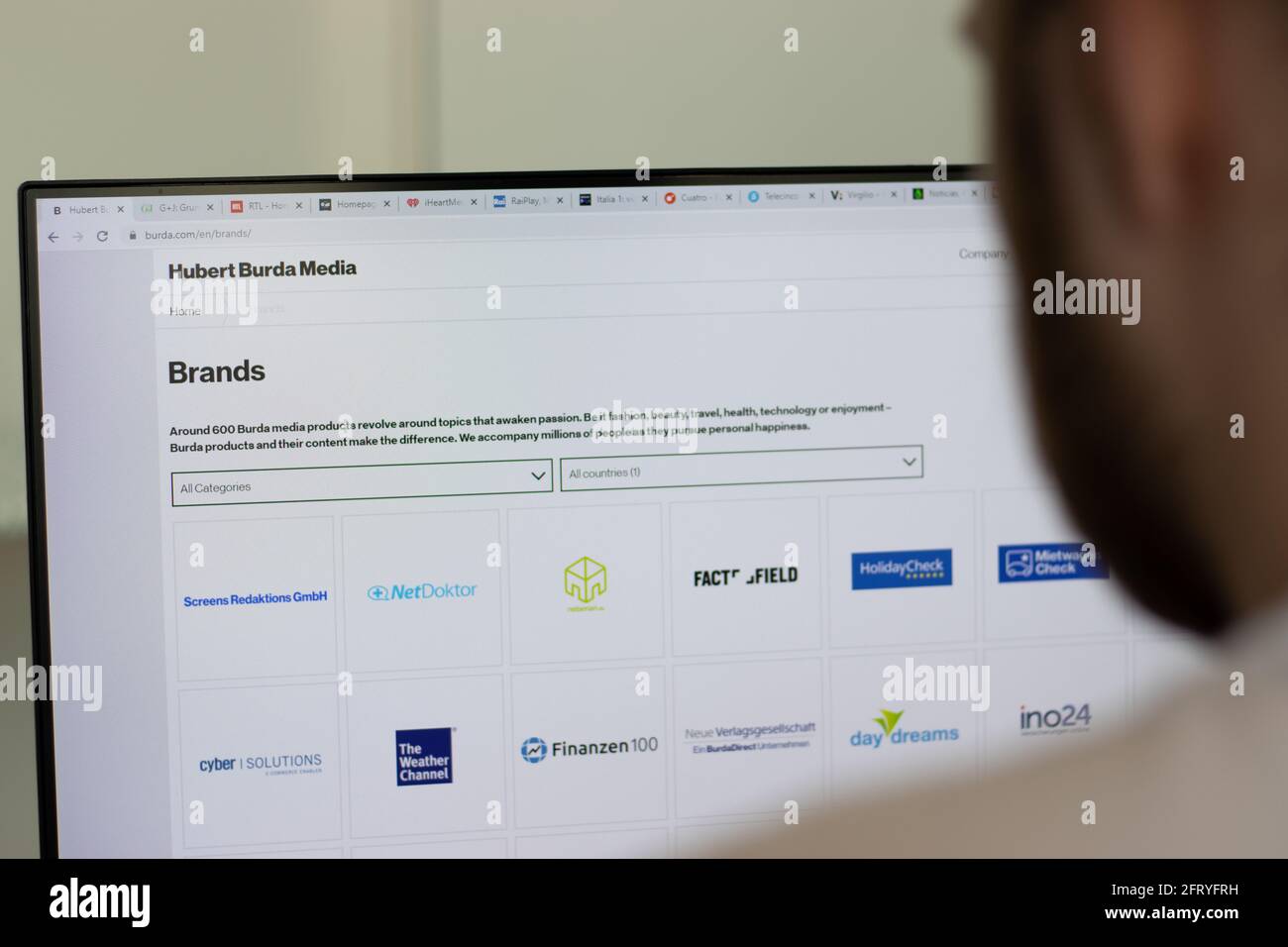 New York, USA - 1 May 2021: Hubert Burda Media company website on ...