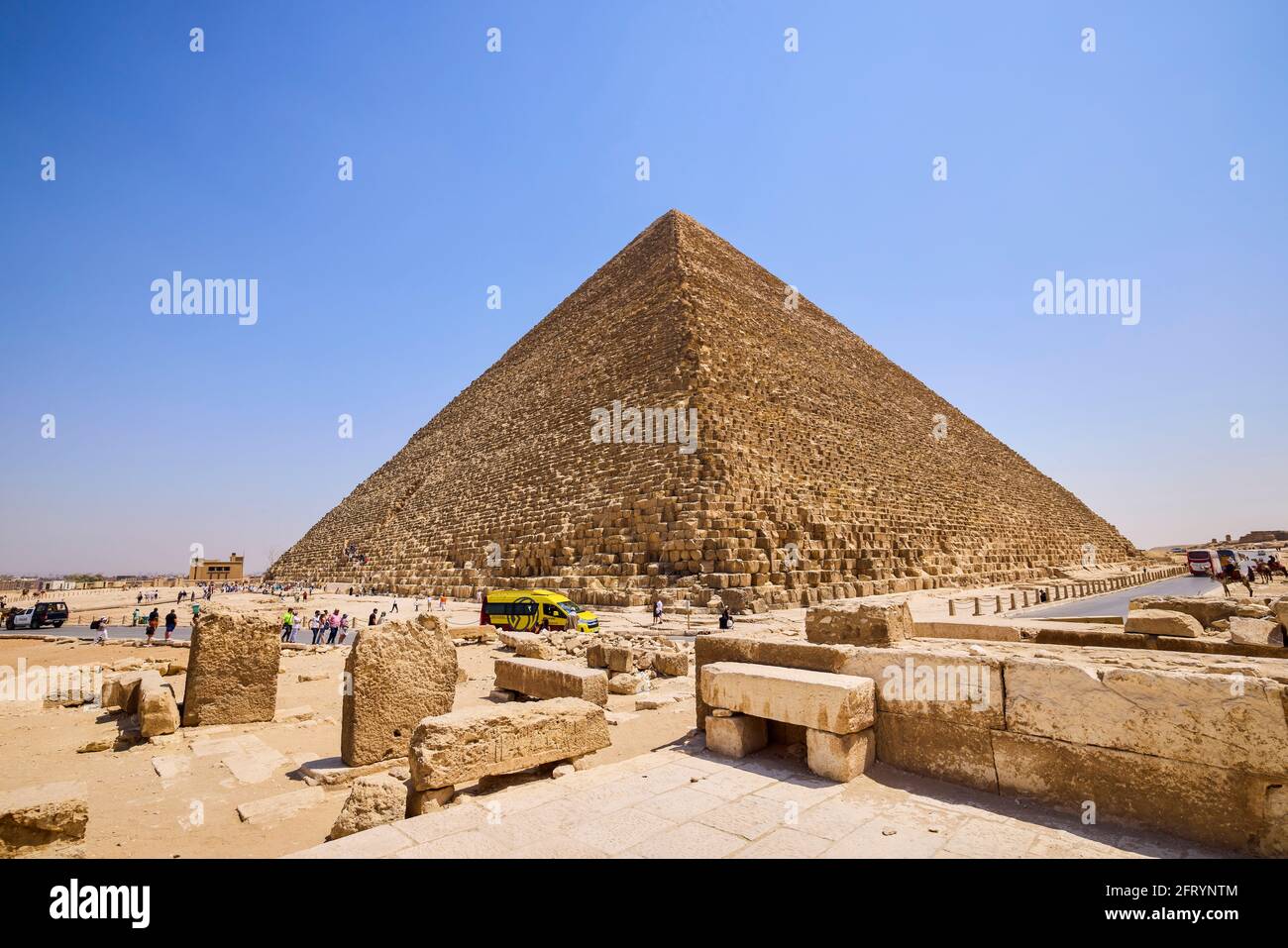 18 April 2021. Egypt, Cairo - Giza. General view of pyramids Stock ...