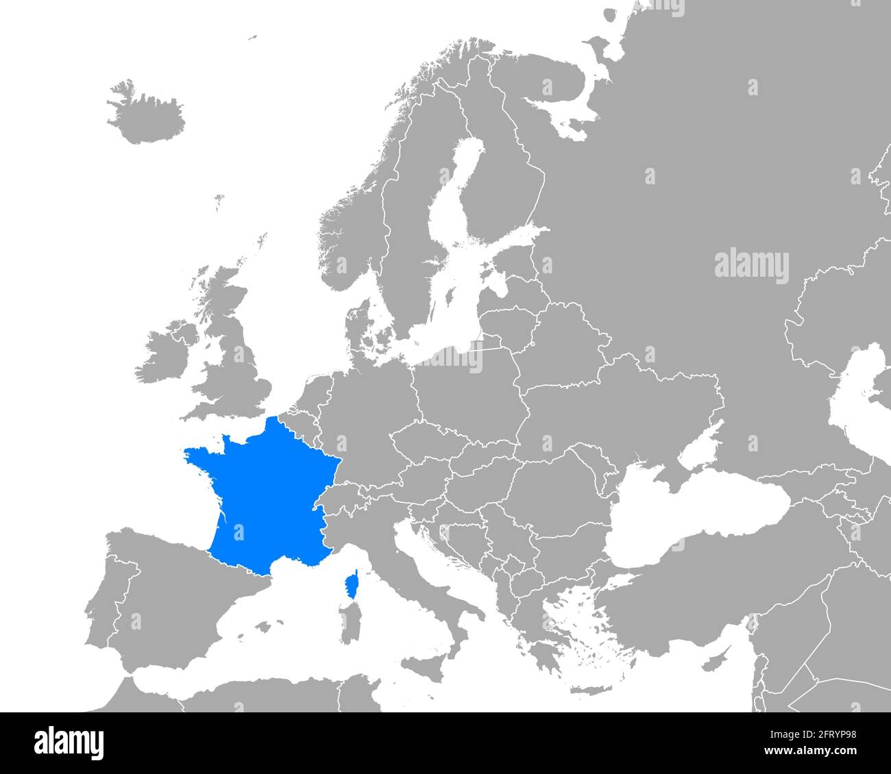 Map of France in Europe Stock Photo - Alamy
