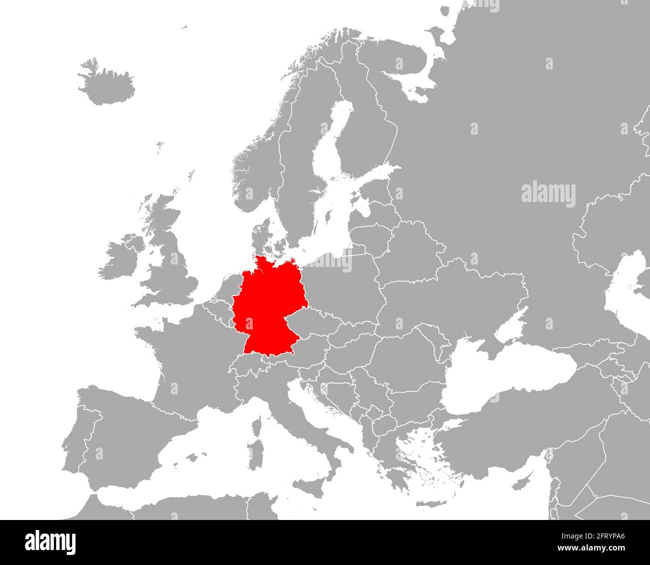 Map of Germany in Europe Stock Photo - Alamy