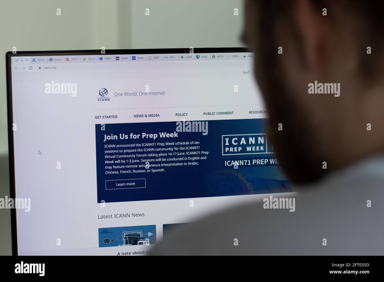 New York, USA - 1 May 2021: ICANN The Internet Corporation for Assigned ...