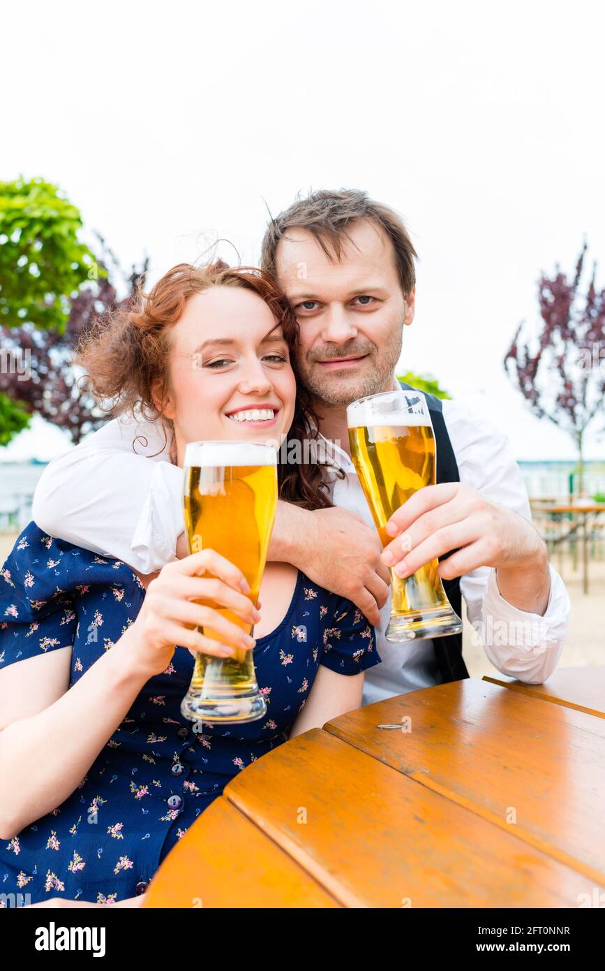 Beer woman pub garden hi-res stock photography and images - Alamy