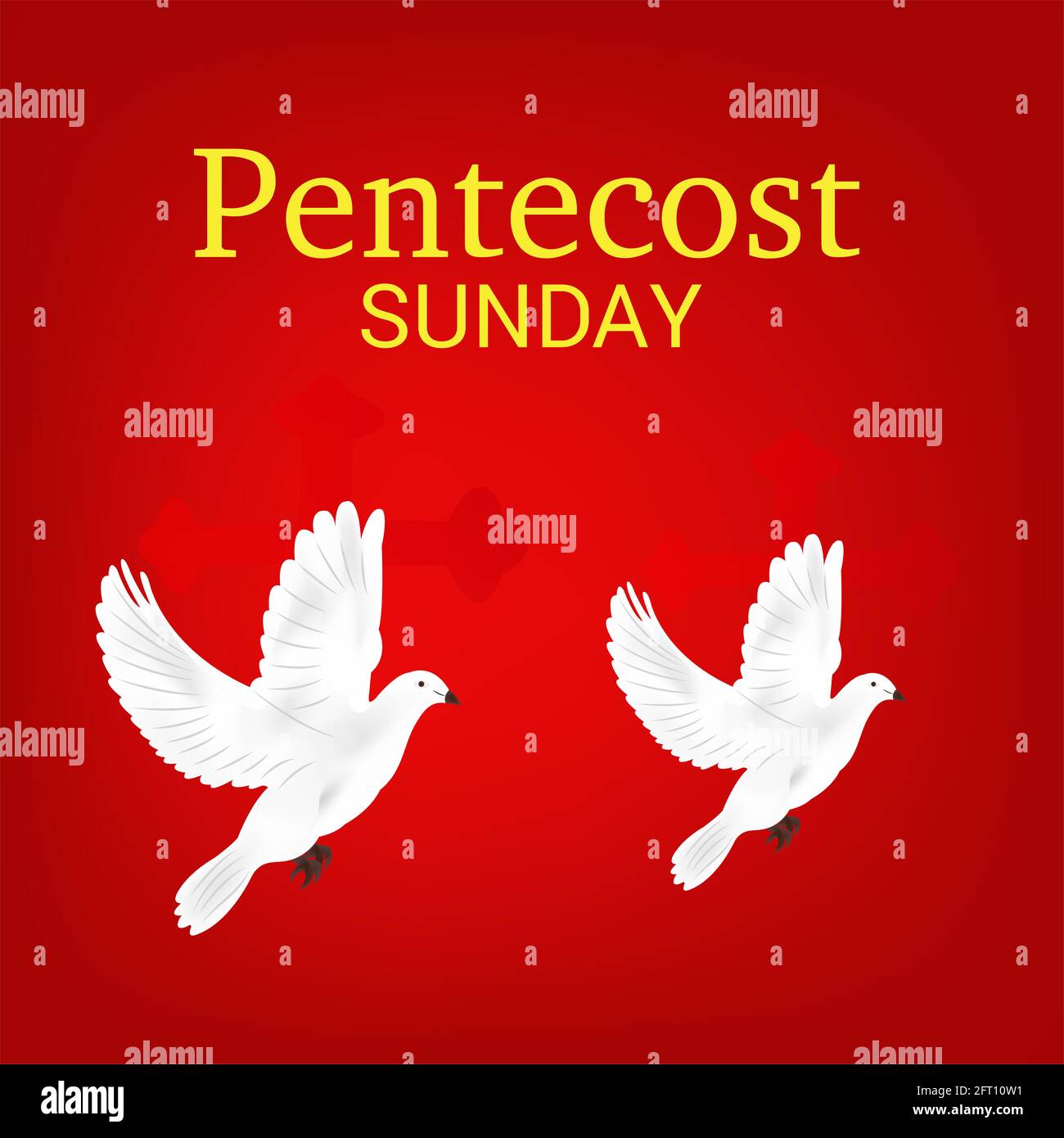 Vector illustration of a Background for Pentecost Holy spirit dove ...