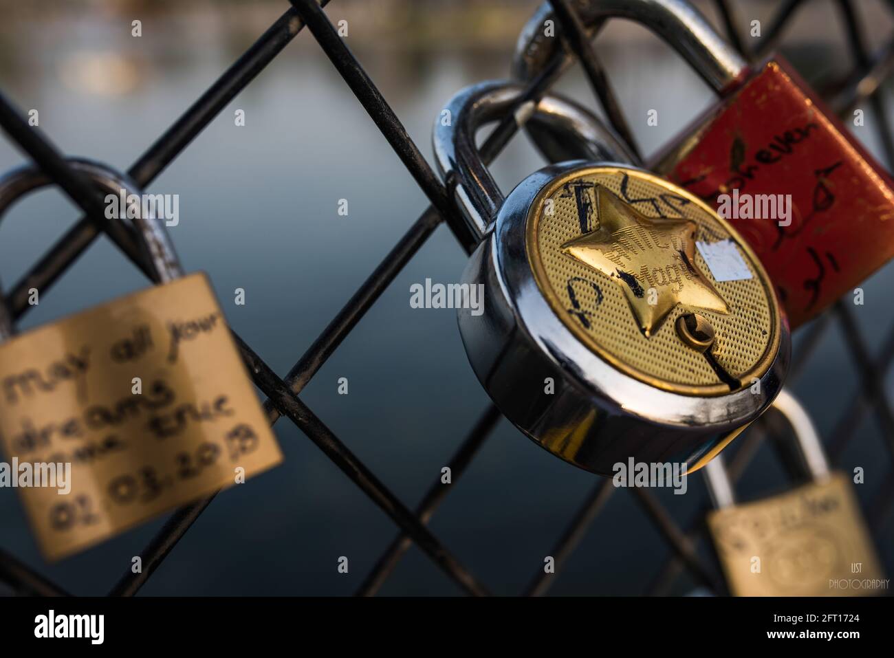 DUBAI, UNITED ARAB EMIRATES - Jan 09, 2019: lockers on the bridge of ...