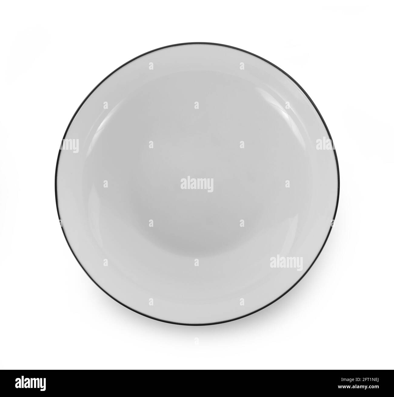 empty plate isolated on white background Stock Photo - Alamy