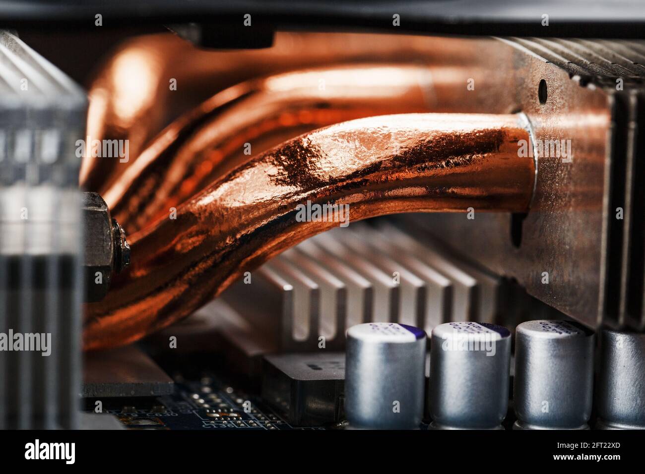 Video card cooling system with copper pipes, aluminum radiators and ...