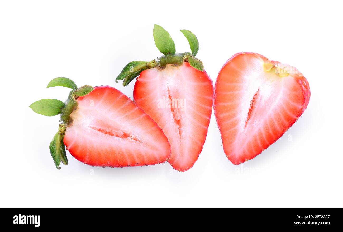 Strawberry isolated on white background Stock Photo - Alamy