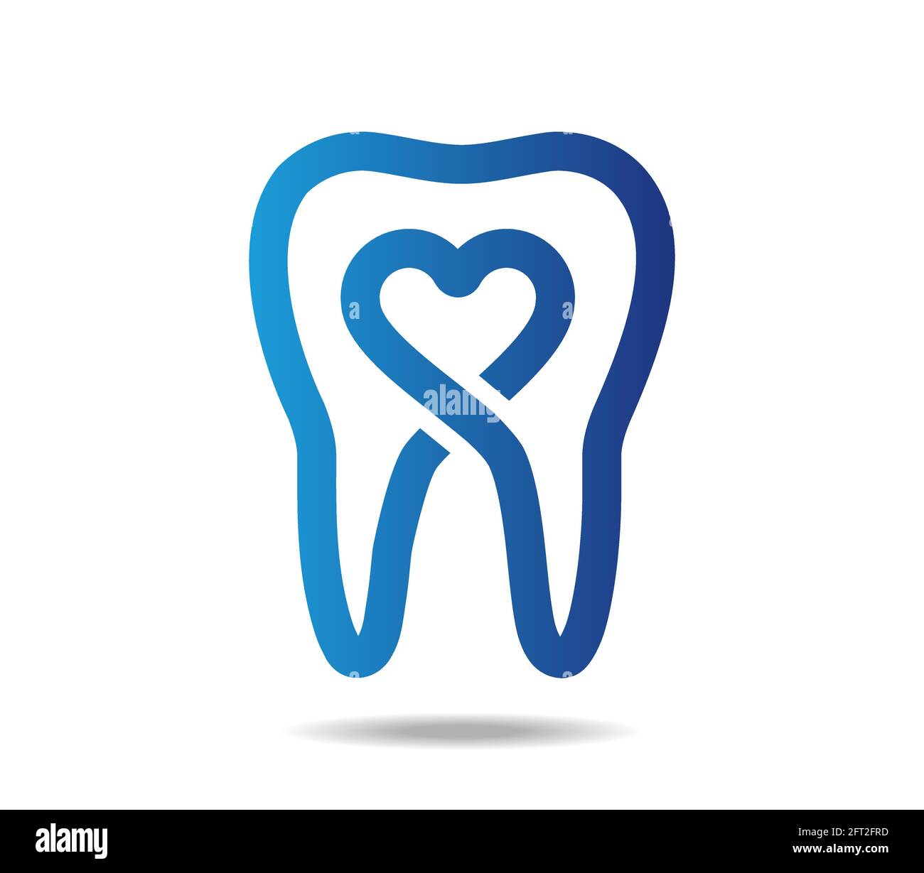 Tooth and heart drawn with one line Stock Vector Image & Art - Alamy