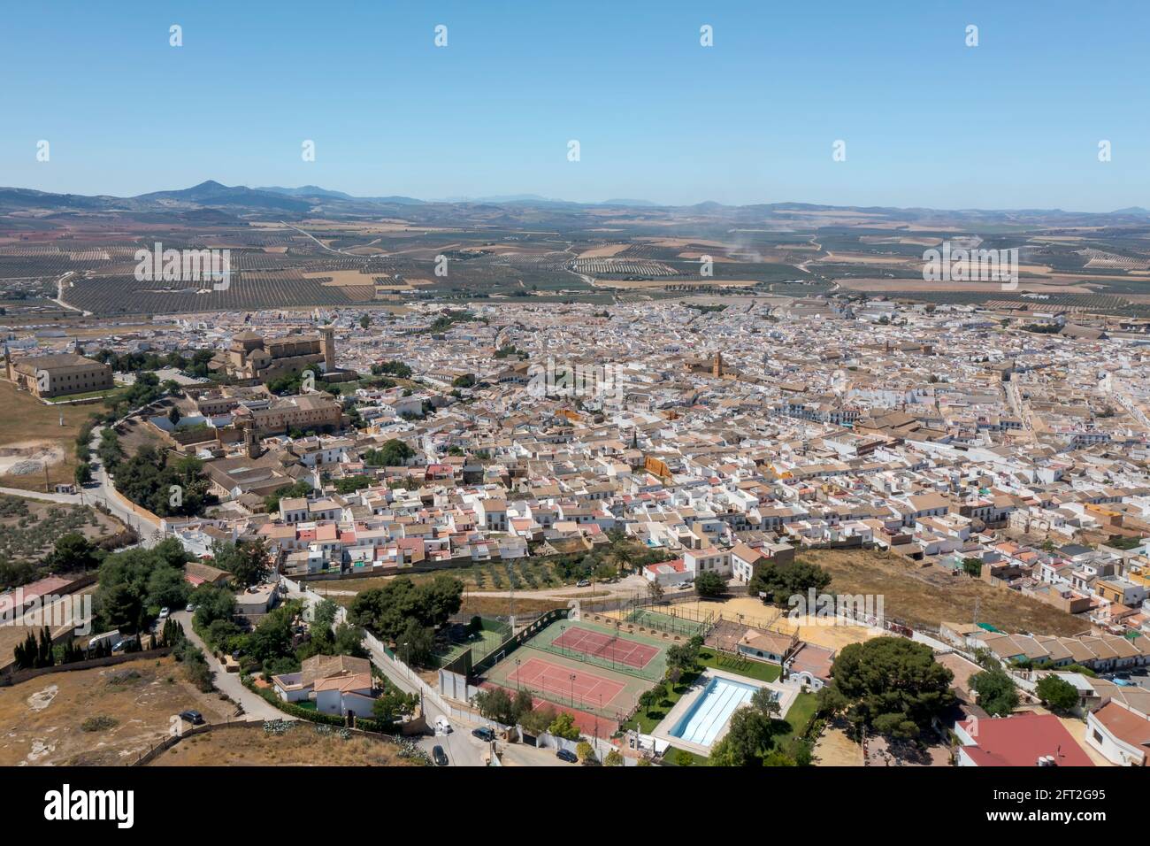 view of the monumental centre of the municipality of Osuna, Andalusia ...