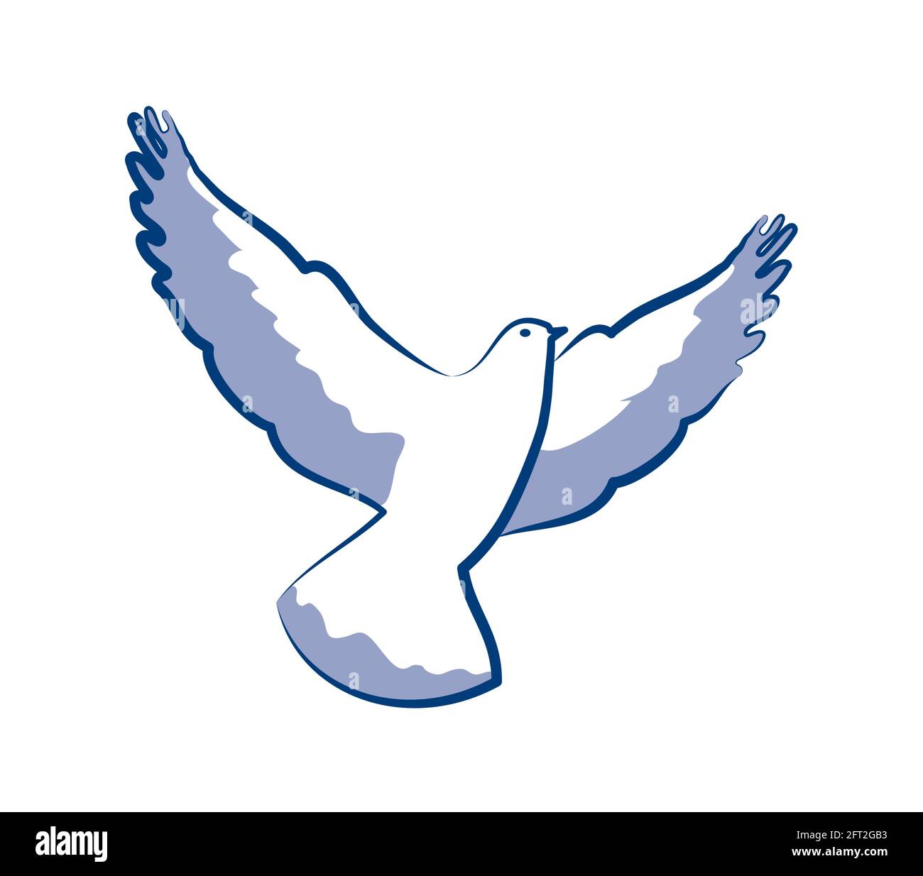 Flying pigeon, blue symbol of peace Stock Vector Image & Art - Alamy