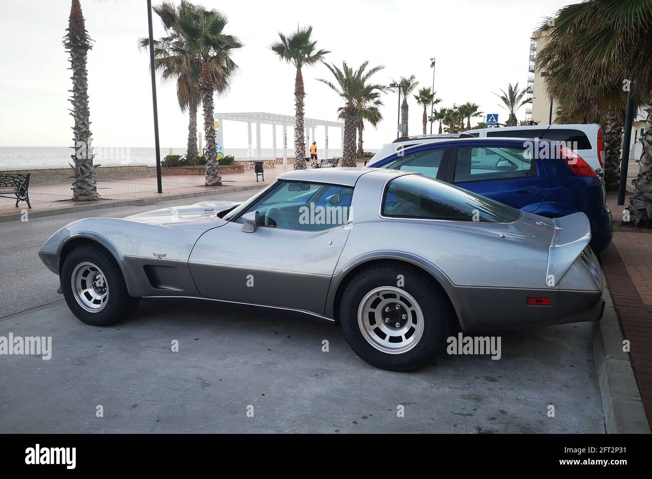 Classic Chevrolet Corvette parked in Fuengirola, Malaga, Andalusia ...