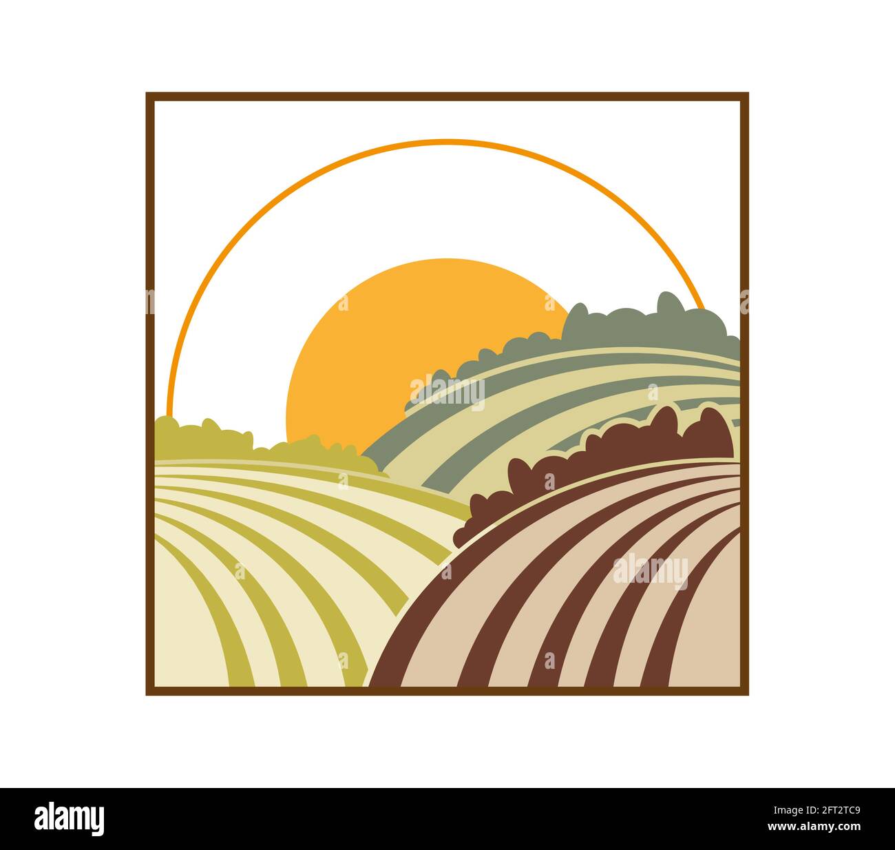 Hill setting Stock Vector Images - Alamy