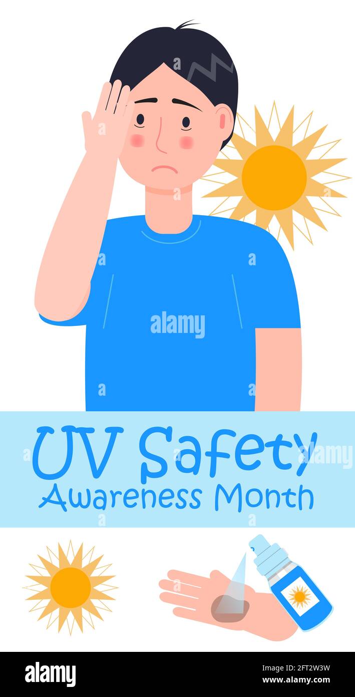 UV Safety Awareness Month concept vector. Healthcare, medical event is ...