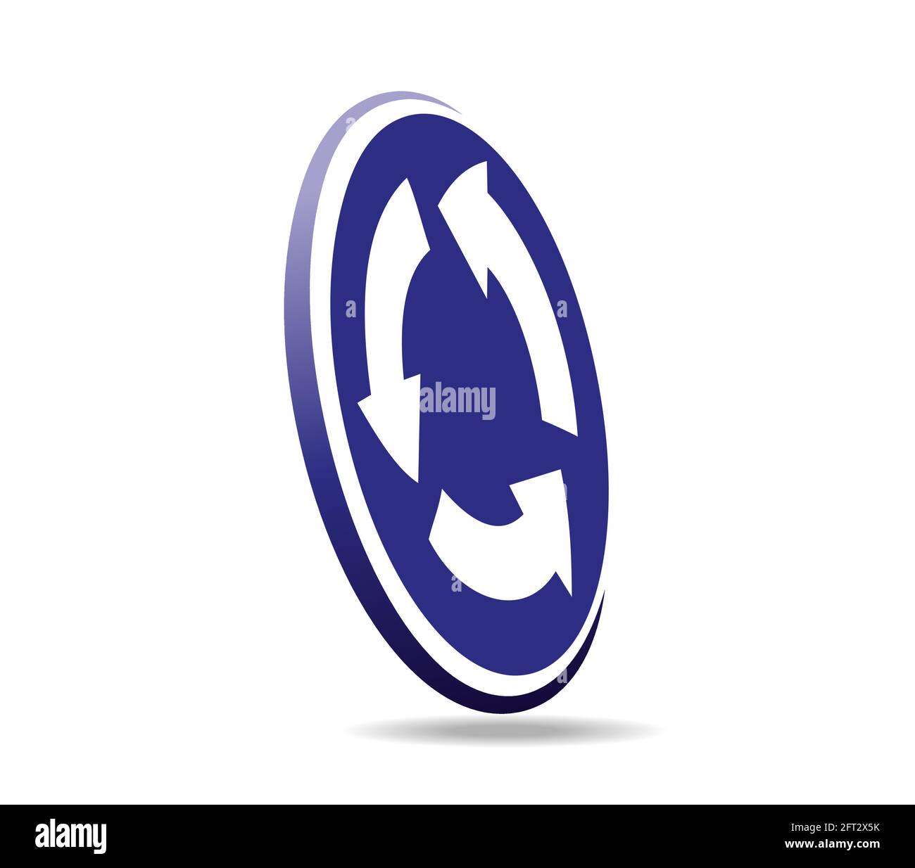 Shield of roundabout road sign Stock Vector Image & Art - Alamy