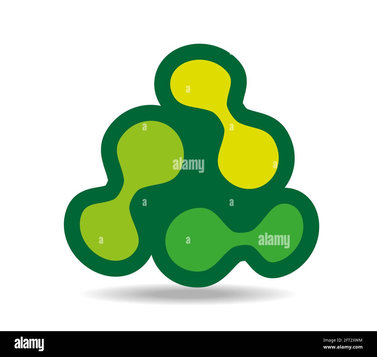 Green triangle made of pairs of dots Stock Vector Image & Art - Alamy