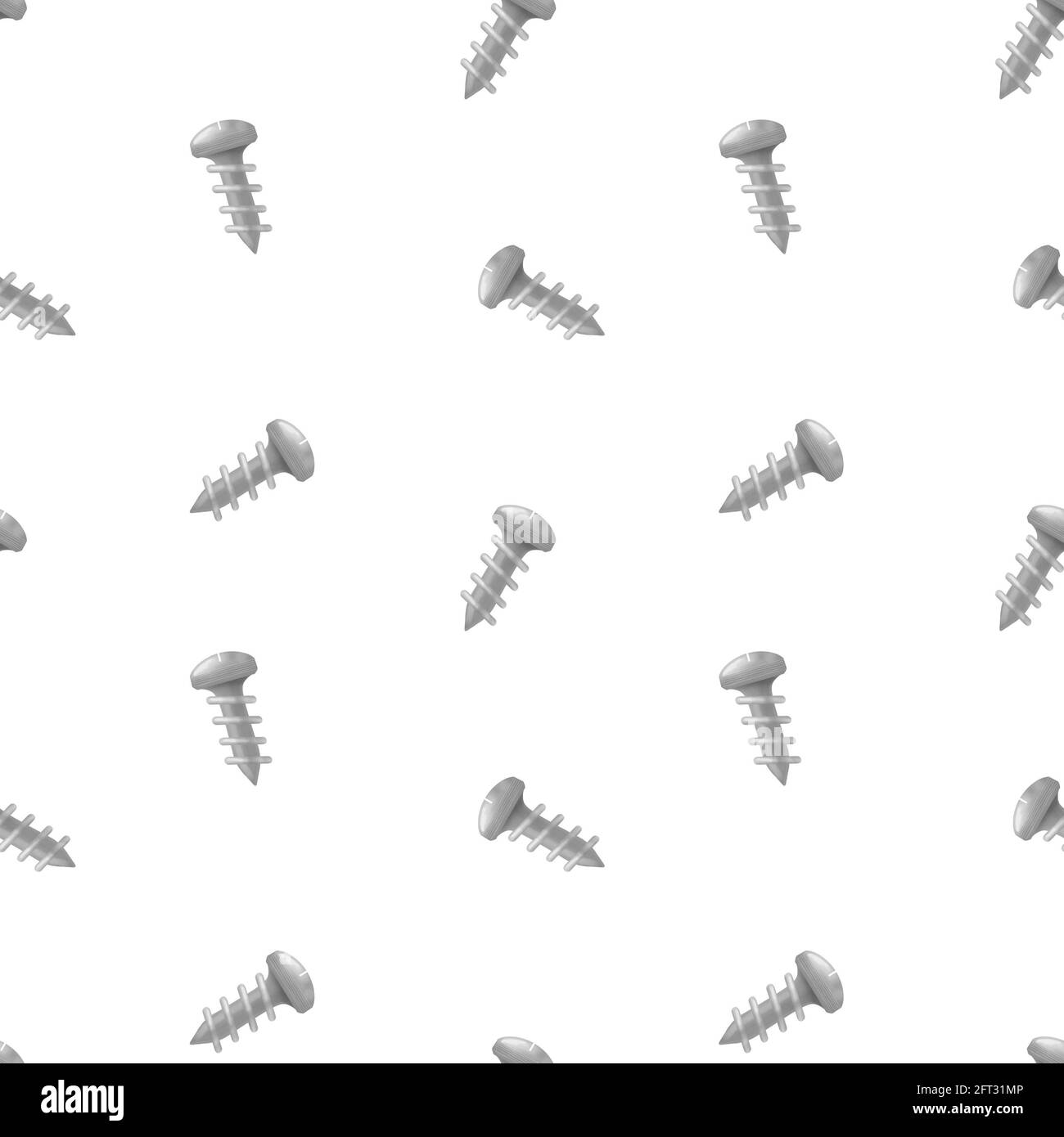 Seamless pattern with screws. Small screws on a white background Stock ...