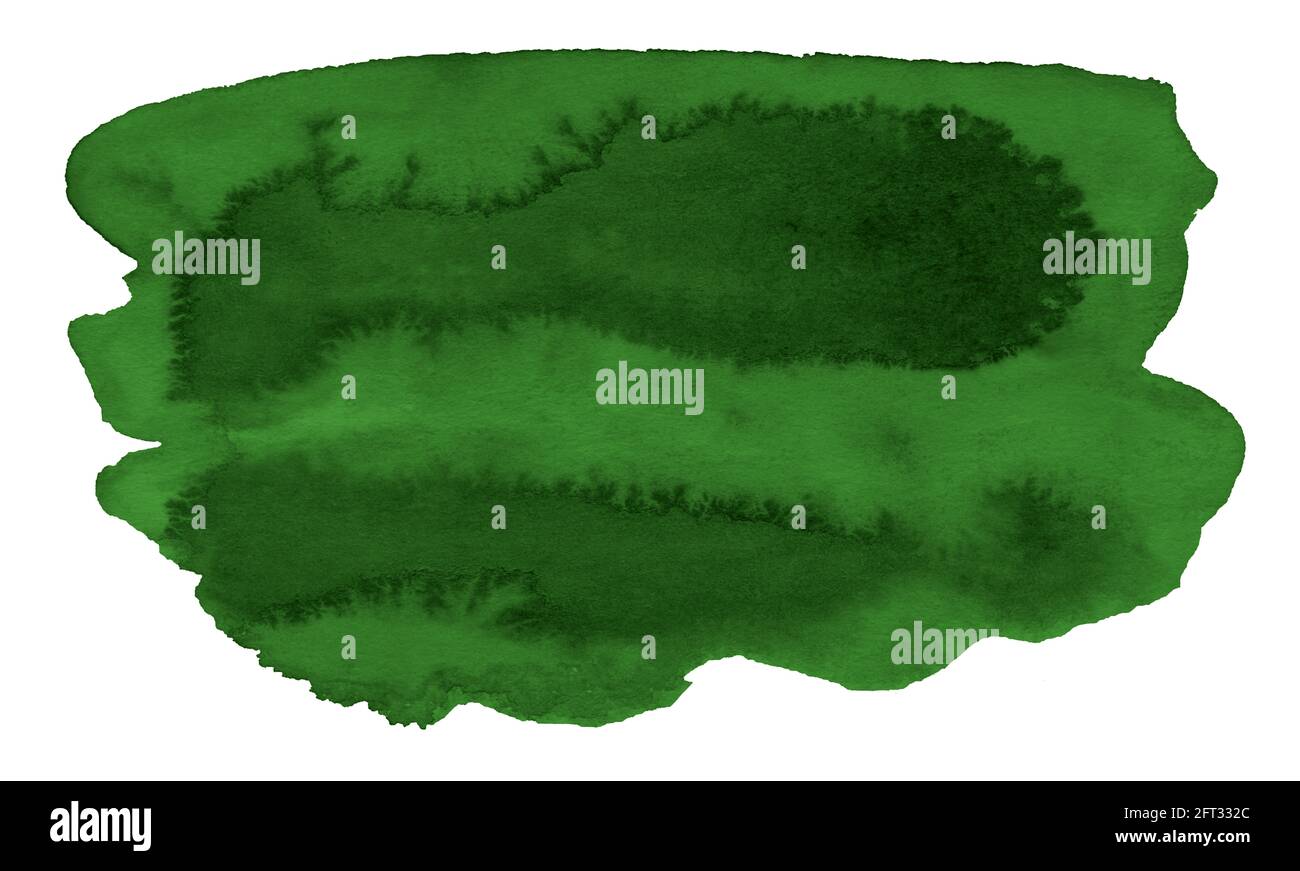 Beautiful green watercolor stain. Template for creativity Stock Photo ...