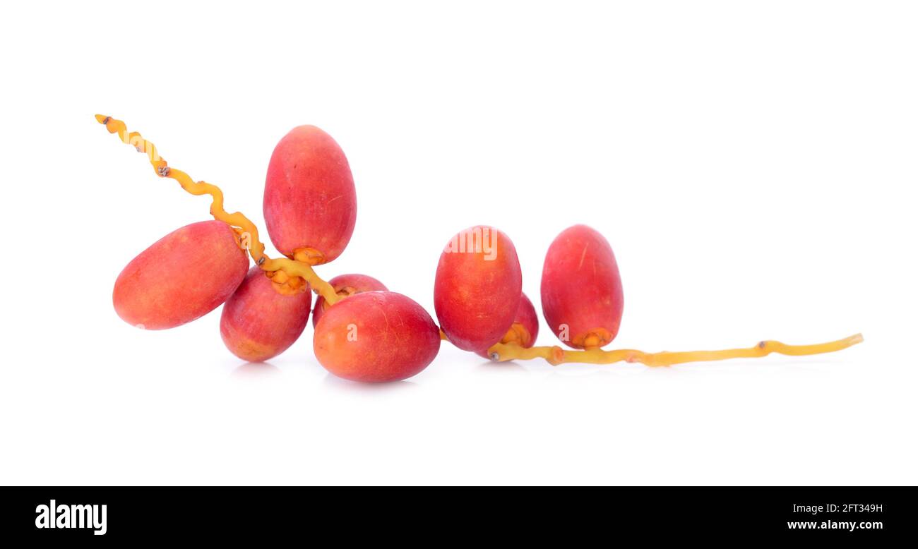 fresh Palm dates on the white background Stock Photo - Alamy