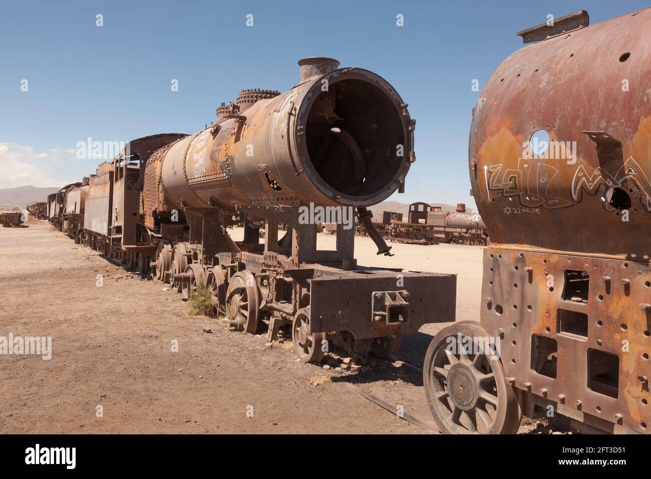 The steam train cemetery, Uyuni, Bolivia Stock Photo - Alamy