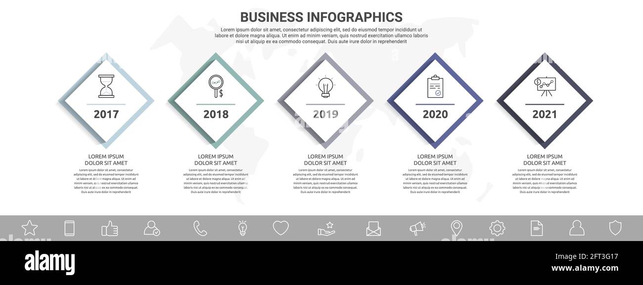 Vector infographic square label, template design. Business concept ...