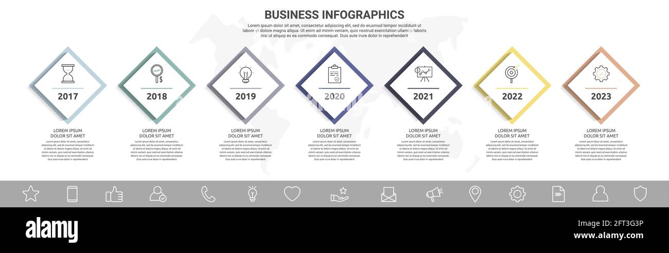 Vector infographic square label, template design. Business concept ...