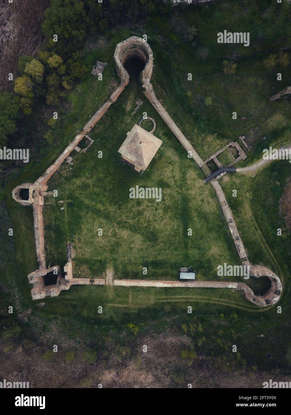 Remains of Medieval fortress Bač, 14th-15th century, Bačka region ...