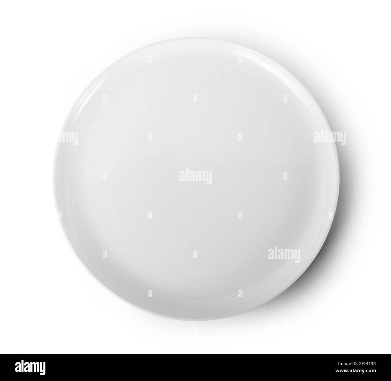 empty plate isolated on white background Stock Photo - Alamy