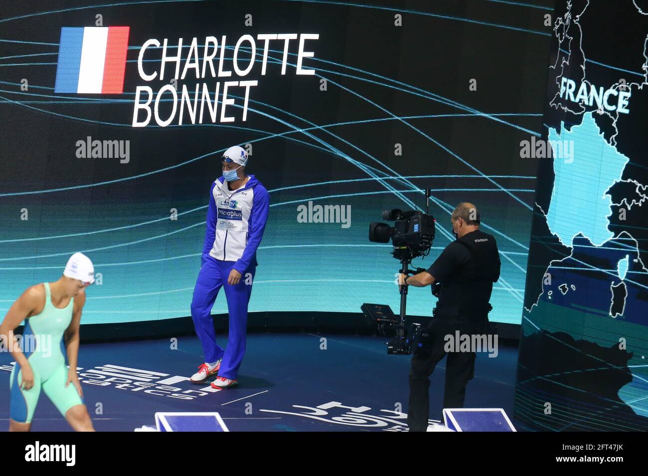 Charlotte Bonnet of France 200 M Freestyle Final during the 2021 LEN ...
