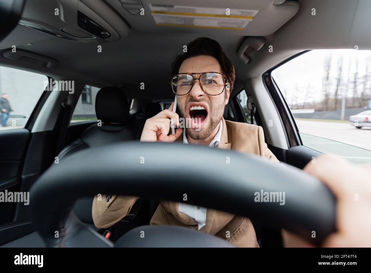 Angry man car hi-res stock photography and images - Alamy