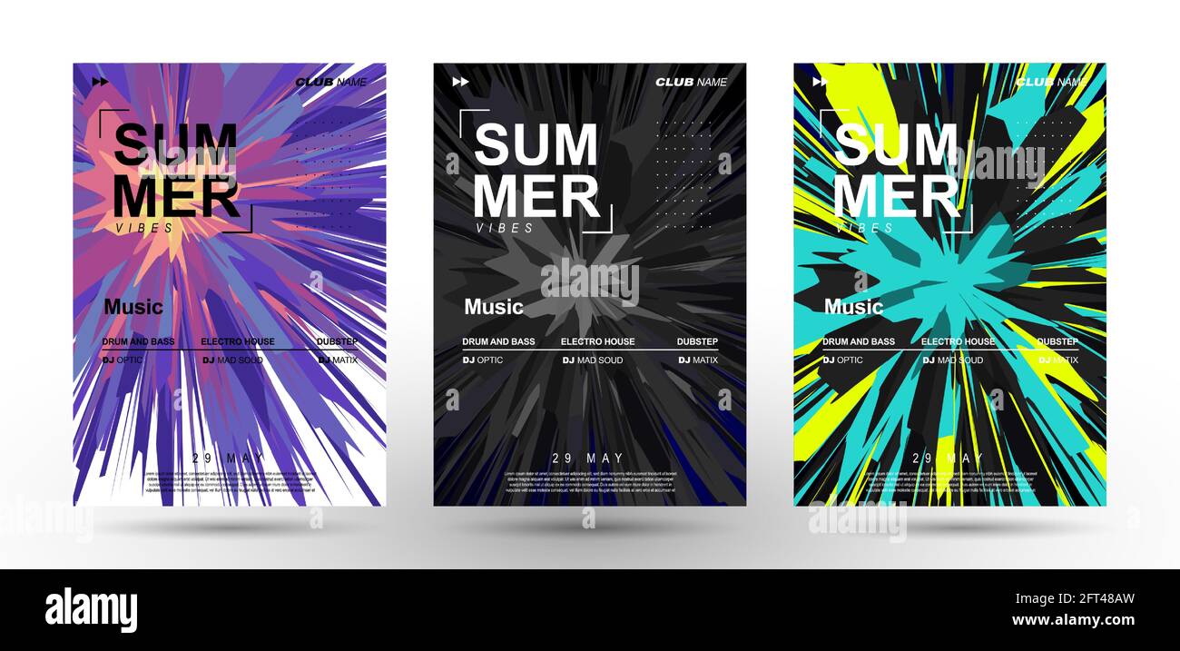 Music Covers. Explosion of vibrant colors. Splash of paint. Club party ...