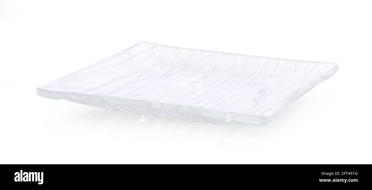 glass plate isolated on white background Stock Photo - Alamy