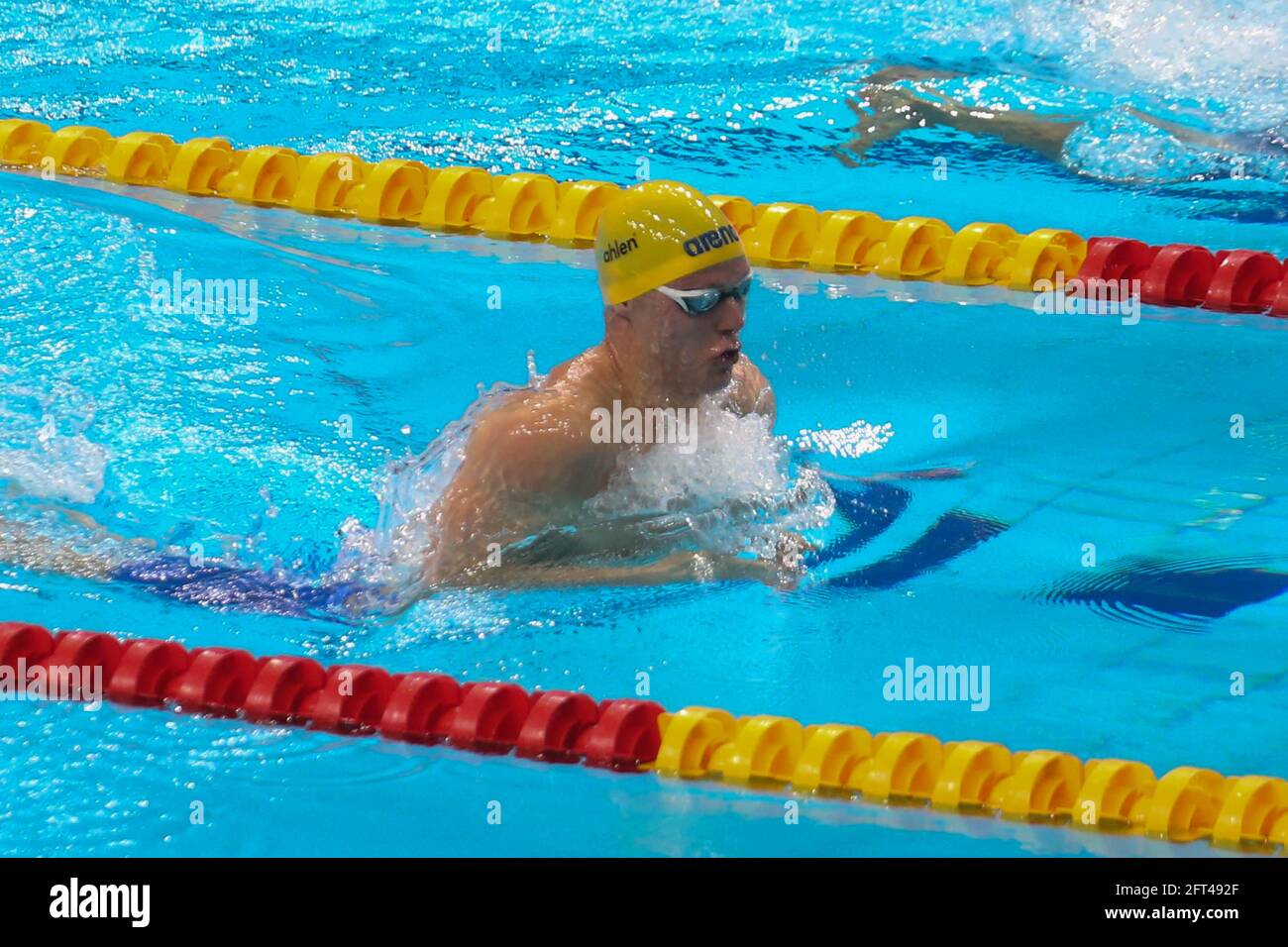 Erik Persson of Suede 200 M Breaststroke Final during the 2021 LEN ...