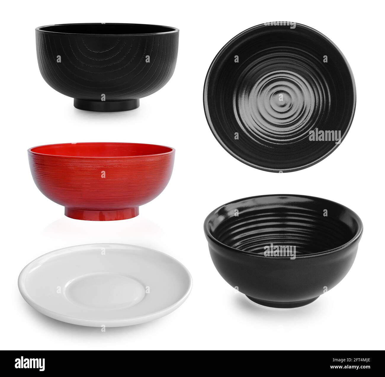 set of bowl on white background Stock Photo - Alamy