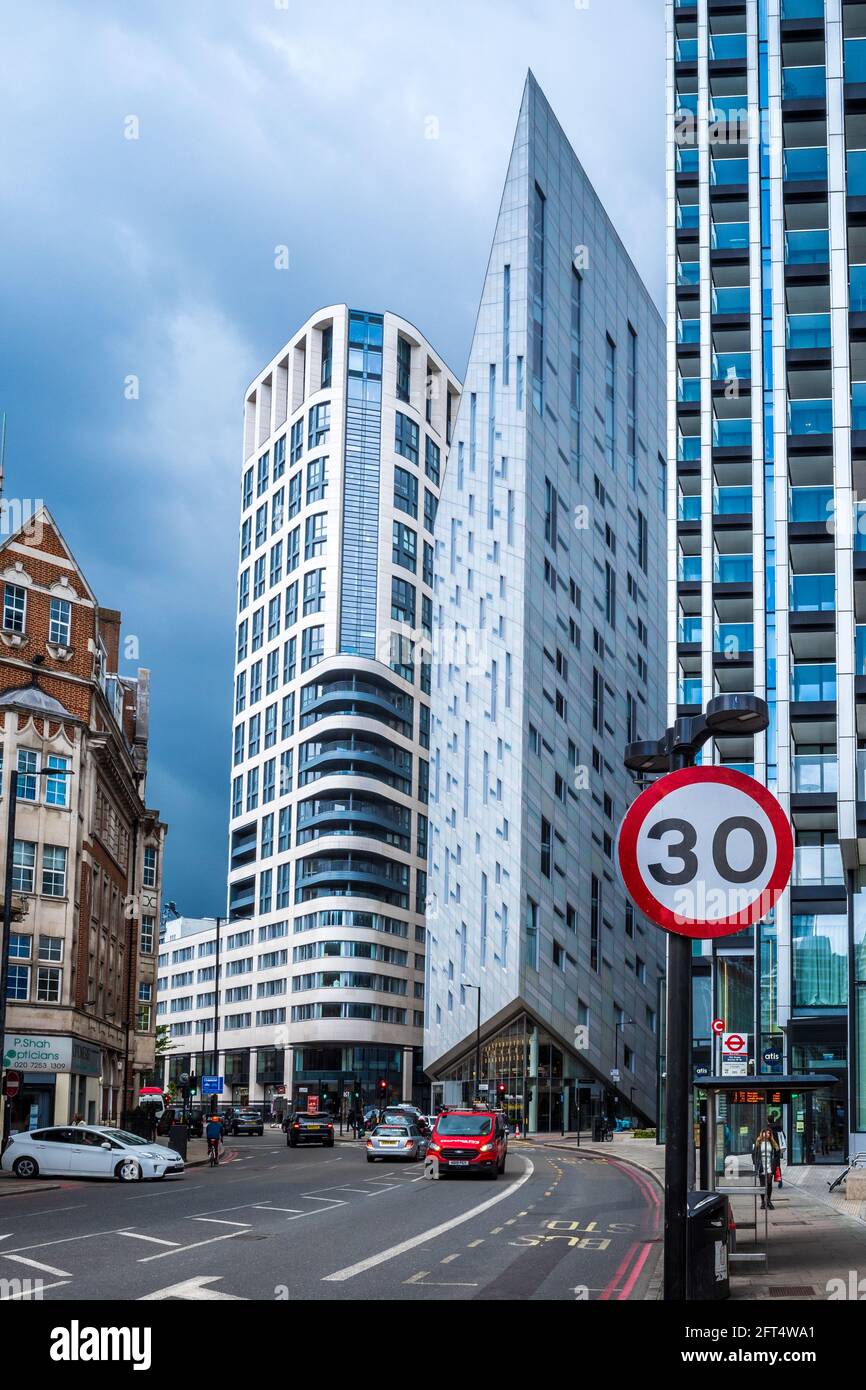 City Road London heading towards Silicon Roundabout and East London ...