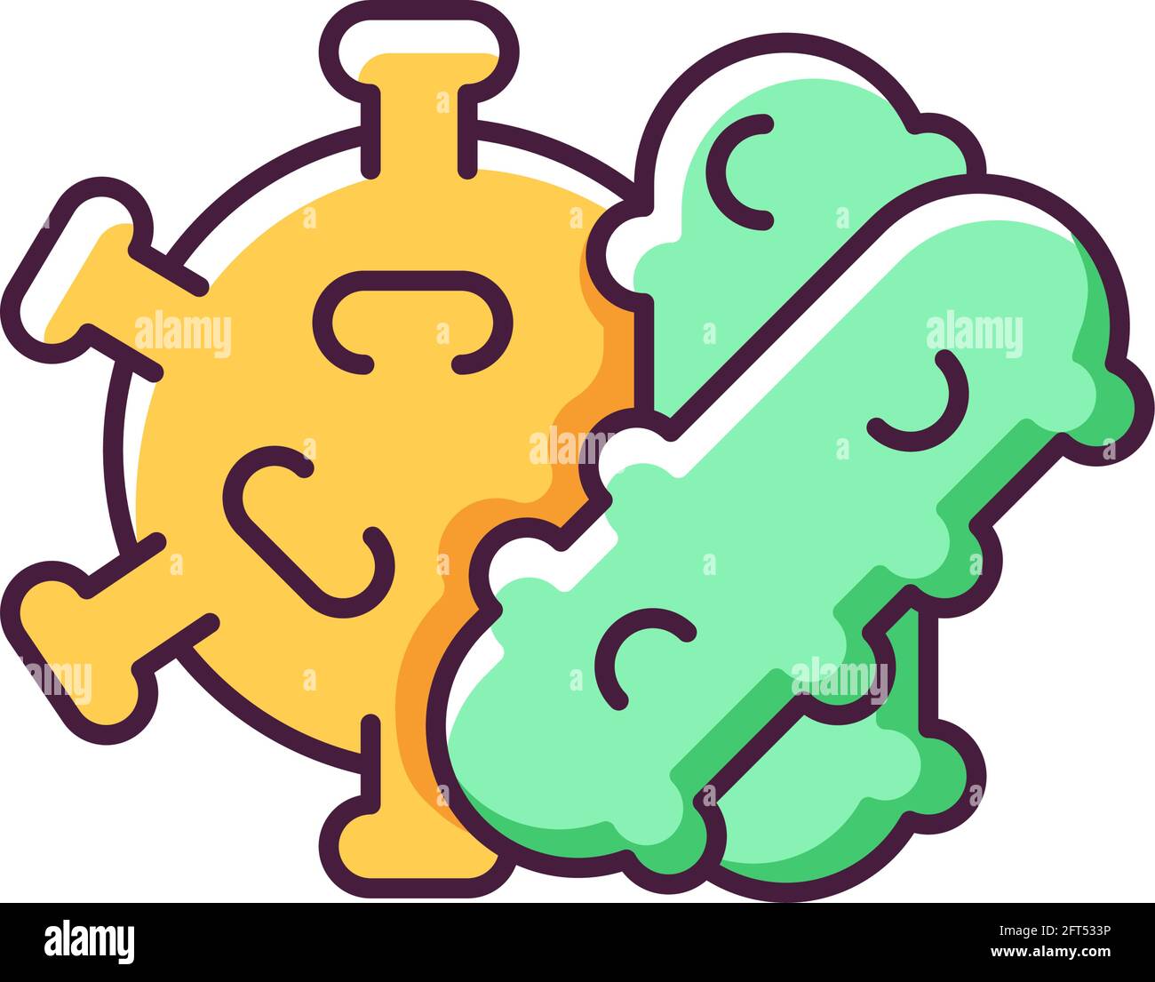 Bacteria and viruses RGB color icon Stock Vector Image & Art - Alamy