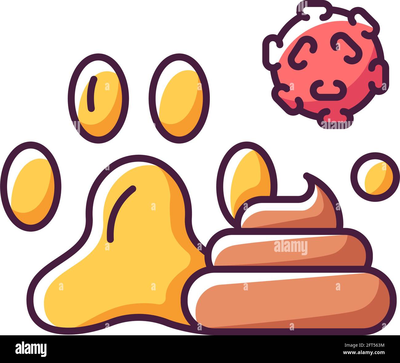 Animal waste RGB color icon Stock Vector Image & Art - Alamy