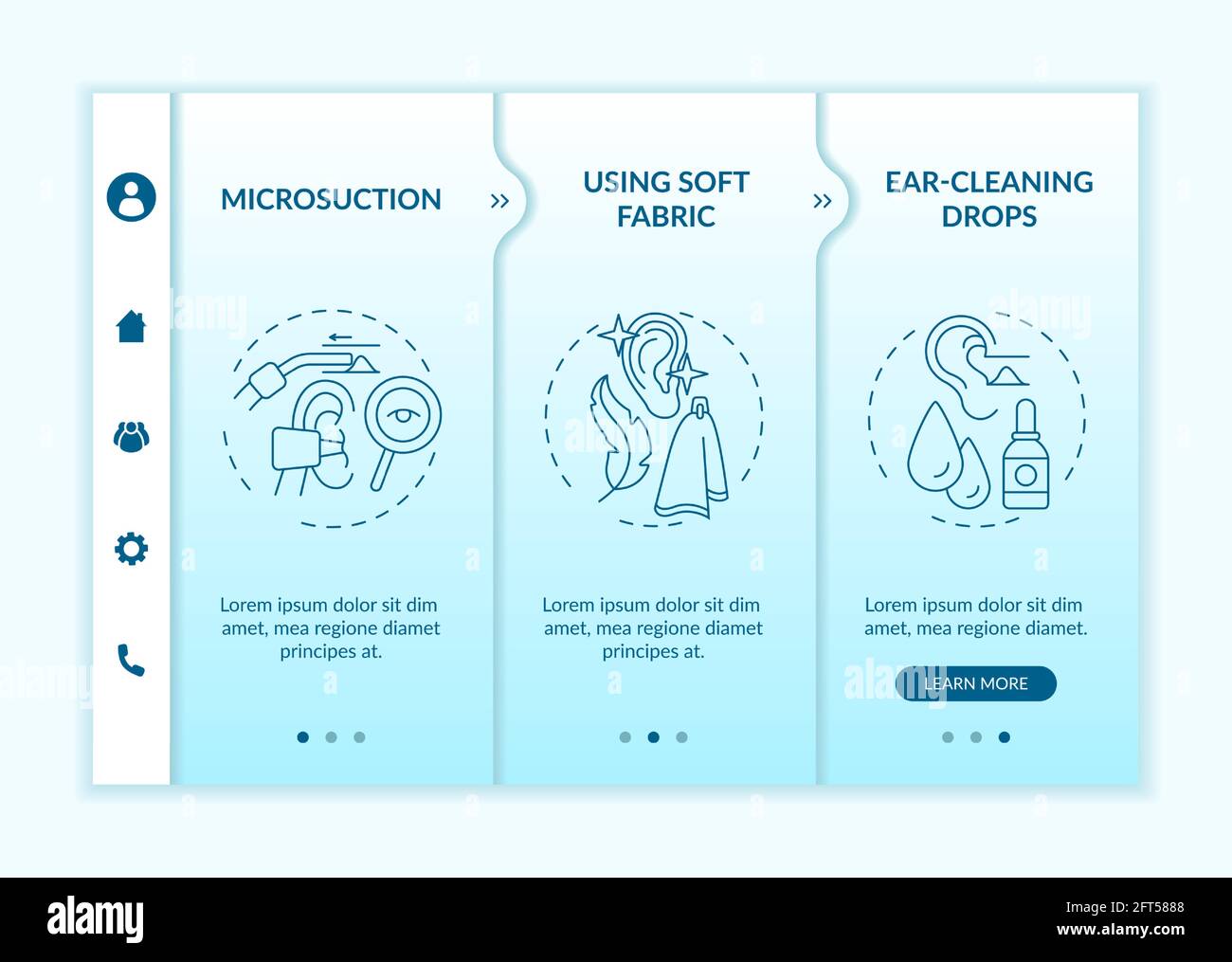 Ear cleanliness methods onboarding vector template Stock Vector Image & Art - Alamy