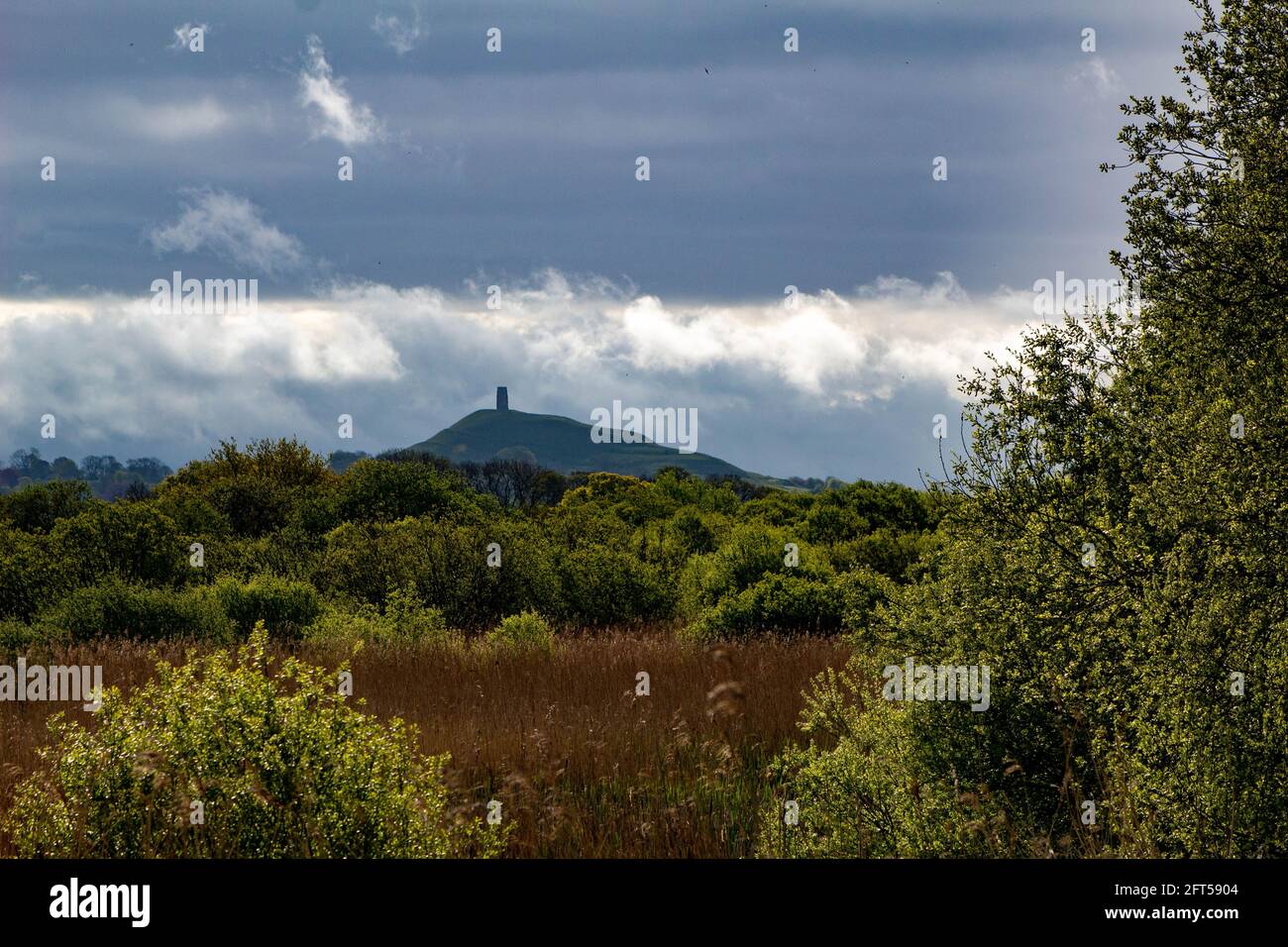 Glastonbury Tor Landscape Stock Photo - Alamy