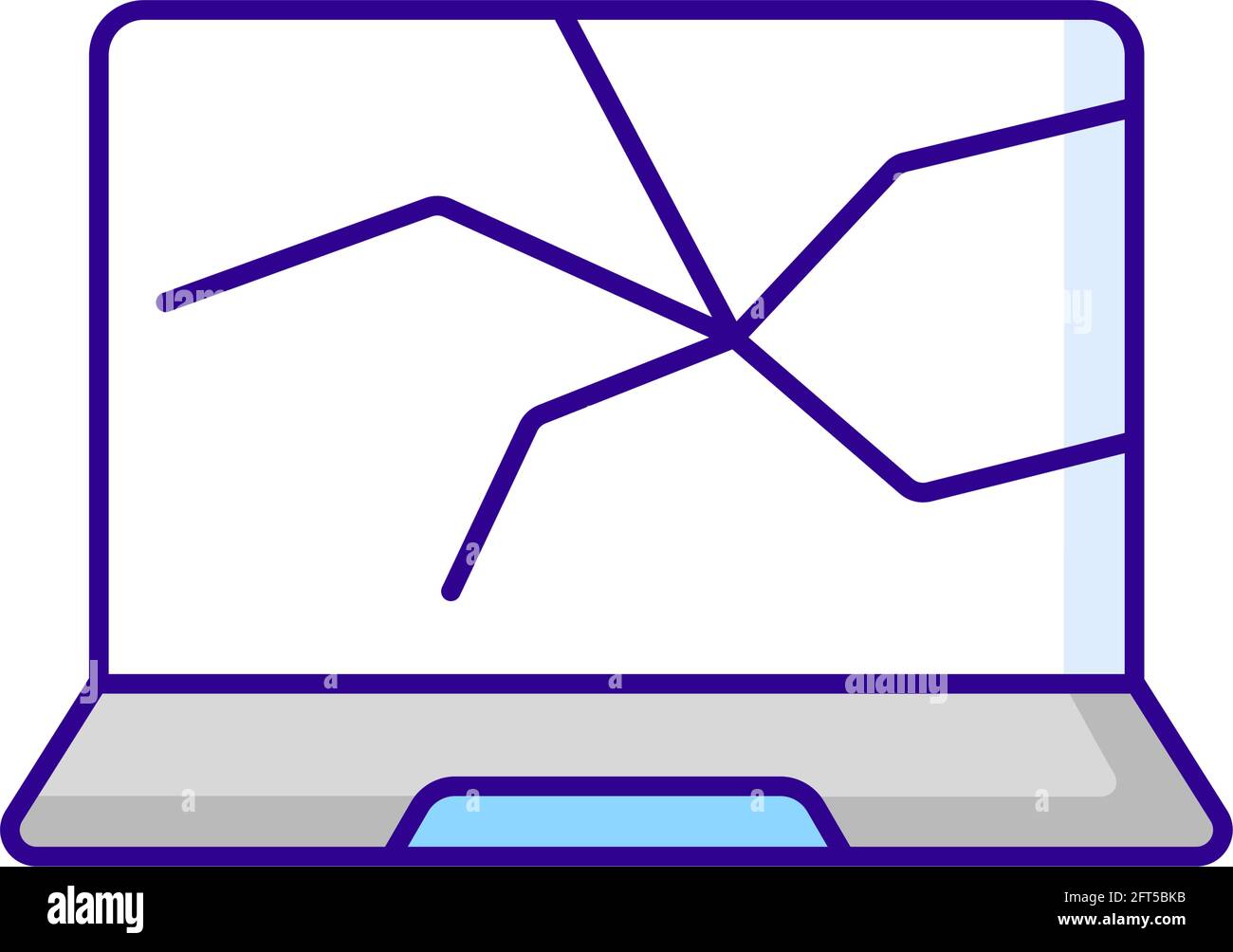 Laptop broken screen color hi-res stock photography and images - Alamy